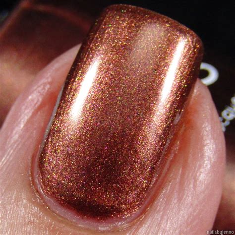Chocolate Brown Nail Polish With Gold Shimmer Chocolate Bacon098 Etsy