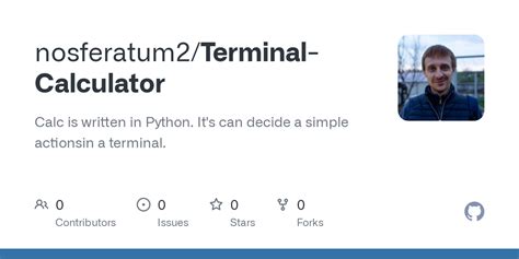 GitHub Nosferatum Terminal Calculator Calc Is Written In Python It S Can Decide A Simple