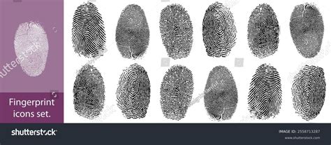 Fingerprint Vector Icons Finger Print Id Stock Vector Royalty Free