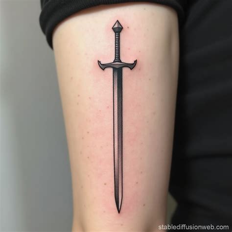Minimalist Sword Tattoo Designs Stable Diffusion Online