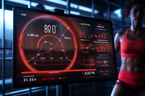 Premium Photo A Fitness Tracker Displaying Workout Statistics An 00115 00