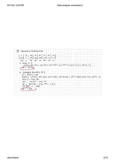 Solution Data Analysis Worksheet 2 Studypool