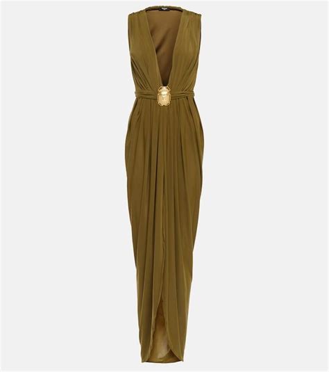 Designer Dresses For Women Mytheresa Grecian Wrap Dress Plunge