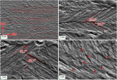 Microstructure Of The Steel Plate After Rolling Where A Presents