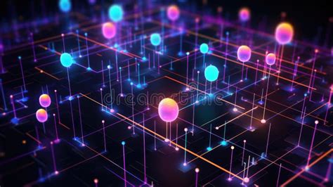 Futuristic Metaverse And Blockchain Technology Network Concept With Digital Cubes Blocks In