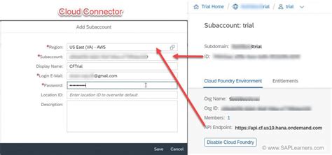 Configure Cloud Connector From Cloud Foundry To On Premise