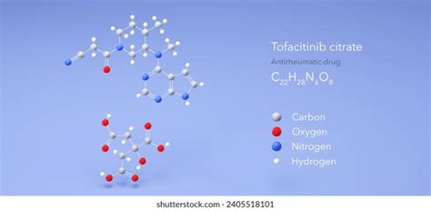 Tofacitinib Citrate Molecule Molecular Structures Antirheumatic Stock Illustration 2405518101