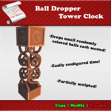 Second Life Marketplace Ball Dropper Tower Clock