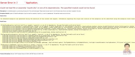 Could Not Load File Or Assembly Rscp4ndll Or One Of Its Dependencies
