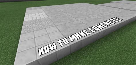 How To Make Concrete In Minecraft