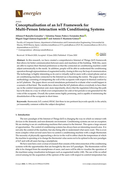 Pdf Conceptualisation Of An Iot Framework For Multi Person