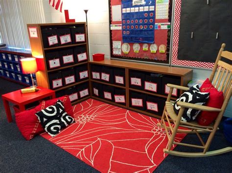 Red And Black Classroom Library