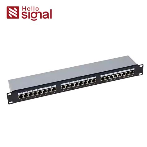 FTP CAT6 1U 24 Ports Shielded Patch Panel China Manufacturer Hello Signal
