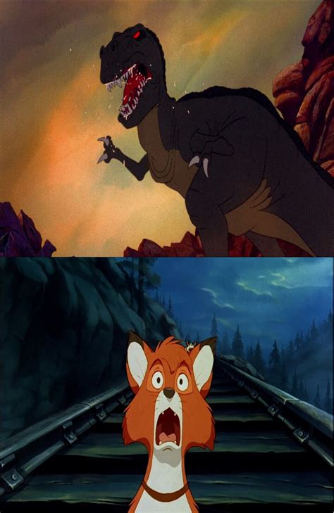 Sharptooth Scares Tod By Baltofan95 On Deviantart