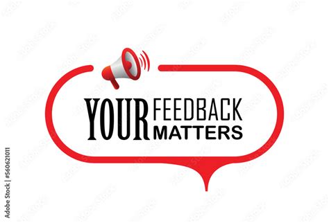 Your Feedback Matters Sign On White Background Stock Vector Adobe Stock