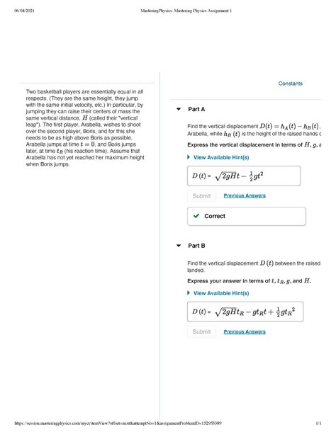 Physics Mastering Assignment Number Physics Lab MasteringPhysics Mastering