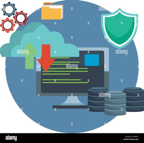Cloud Computing And Database Icons Stock Vector Image Art Alamy