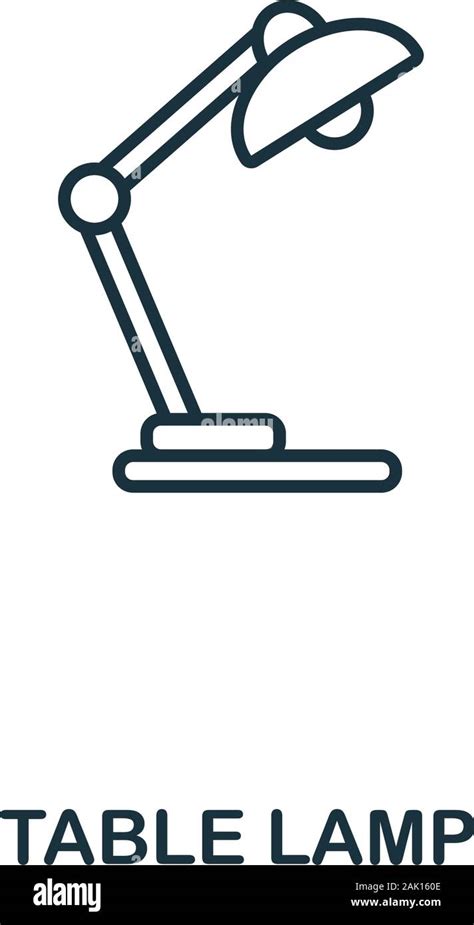 Table Lamp Line Icon Thin Design Style From Office Tools Icon