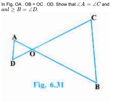 In The Given Figure Oa X Ob Oc X Od Show That ∠a ∠c And ∠b