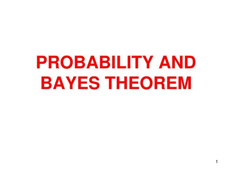 PPT PROBABILITY AND BAYES THEOREM PowerPoint Presentation Free Download ID 4659856
