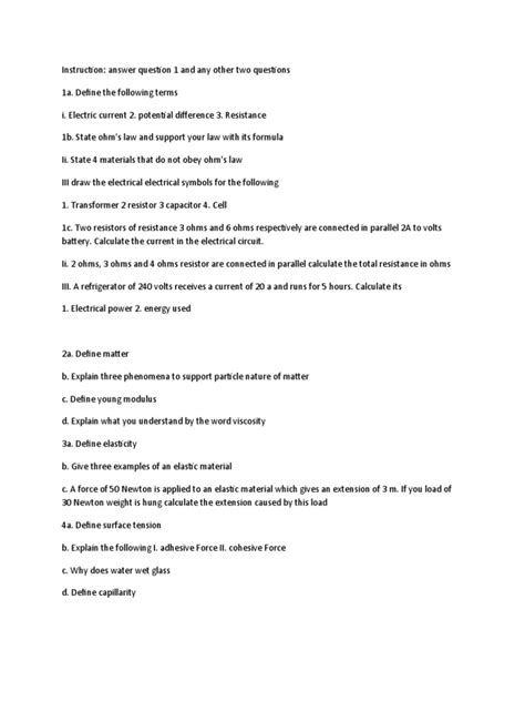 Ss1 Physics Theory Pdf