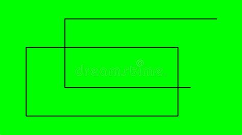 Video Animation Rectangle Or Rectangular Shape 3d Three Dimensions Drawn Contour Stock Footage
