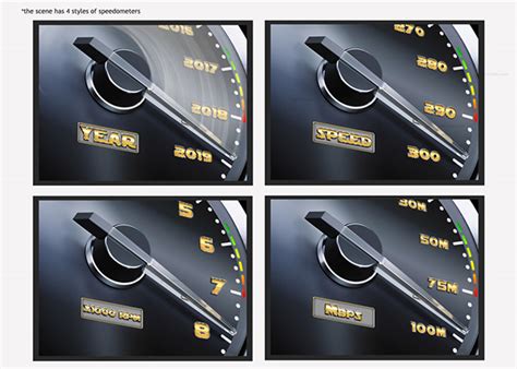 Realistic Speedometer Or Gauge Set On Behance