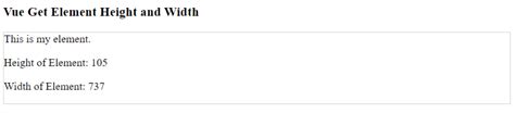 Vue Get Element Height And Width Javascript Example