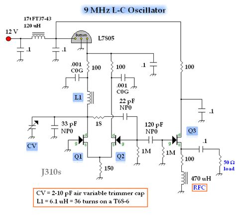 Wide Range L C Oscillator Signal Processing Circuit Diagram