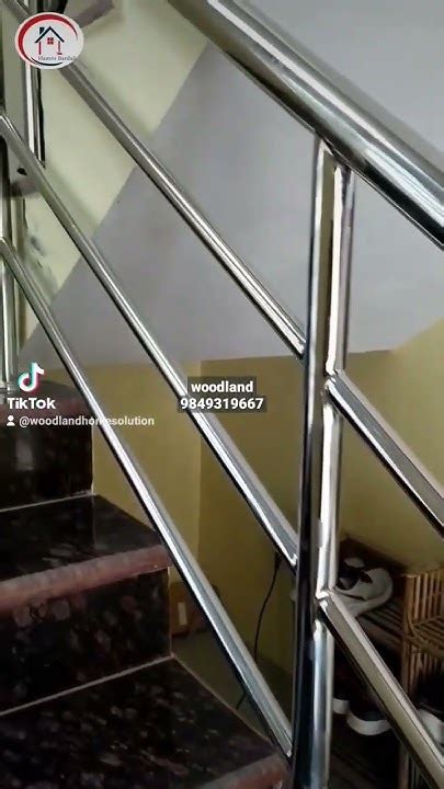Staircase Railng Design💒 Stainlesssteel Homedesign Interiordesign Stairrailing