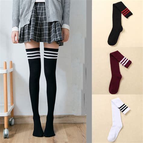 Sexy Socks Striped Long Socks Women Long Stockings Warm Thigh High