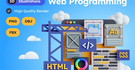 Web Programming 3d Illustration Illustrations Ft 3d And Website Envato
