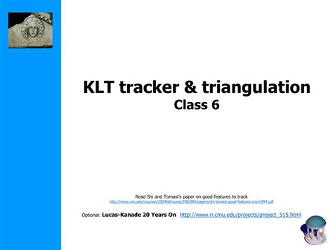 Ppt Feature Tracking And Triangulation Strategies For 3d