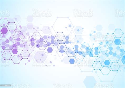 기술 배경 및 과학 스타일에서 추상 육각 분자 구조 의료 디자인입니다 벡터 일러스트 레이 션 0명에 대한 스톡 벡터 아트 및