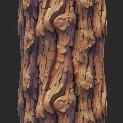 Cartoon Seamless Bark Texture