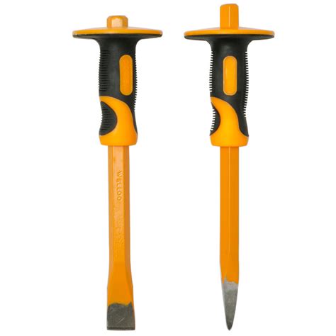 Steel Flat Head Cold Chisel Stone Chisel With Rubber Grip China Stone