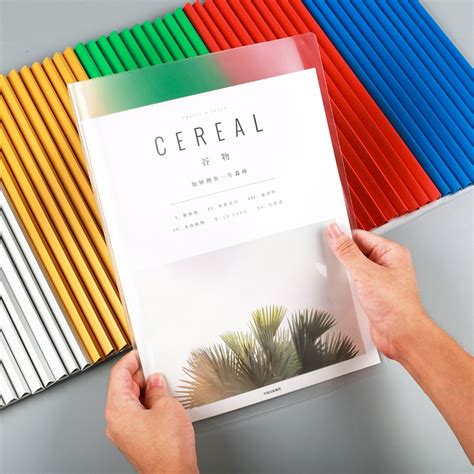 10pcsset A4 File Folder Sliding Bar Binder Transp Vicedeal