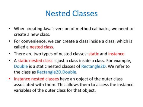 Ppt Nested Classes And Event Handling Powerpoint Presentation Free Download Id2324994
