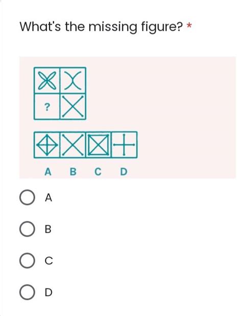 Whats The Missing Figure A B C Quad D A B C D