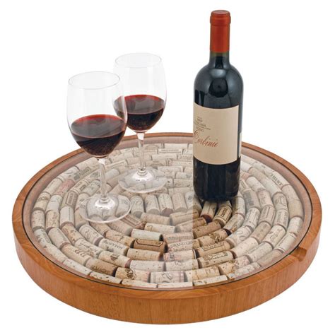 Wine Lovers Glass Lazy Susan For Table Designer Review And Photo