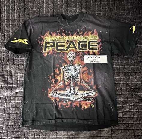 Hellstar Hellstar Reach Your Inner Peace Fire T Shirt Grailed