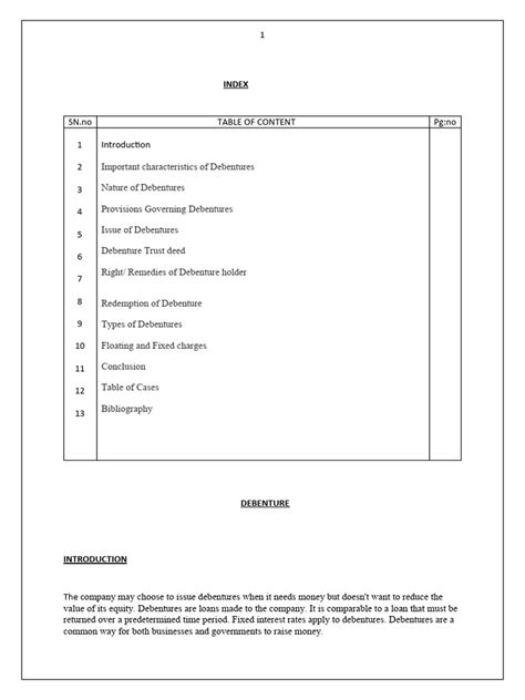 Debentures Pdf Debenture Securities Finance