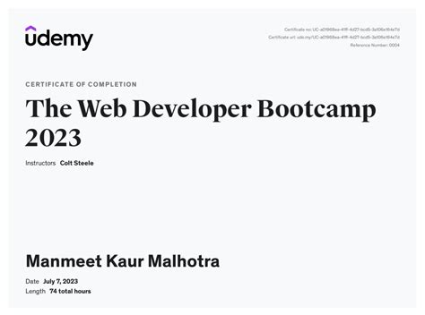 Manmeet Kaur Malhotra On Linkedin Udemy Course Completion Certificate