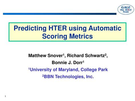 Ppt Predicting Hter Using Automatic Scoring Metrics Powerpoint