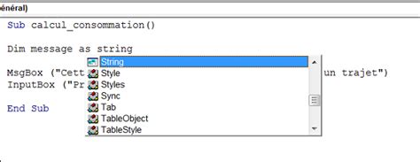 Les variables en VBA Excel premiers pas en développement