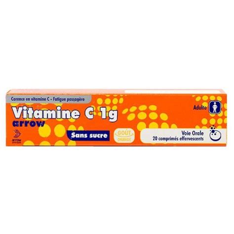 Vitamine C Arrow 1g X20 Comprimés Effervescents Boost Immunitaire
