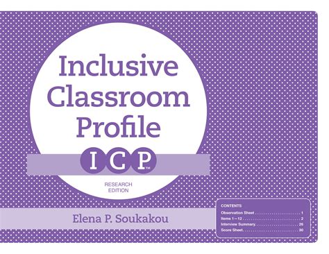 The Inclusive Classroom Profile Icp™ Research Edition By Elena P Soukakou Goodreads The Inclusive Classroom Profile Icp™ Research Edition By Elena P Soukakou Goodreads