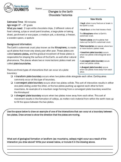 Fillable Online Earth Science Demonstration Chocolate Plate Tectonics Fax Email Print Pdffiller