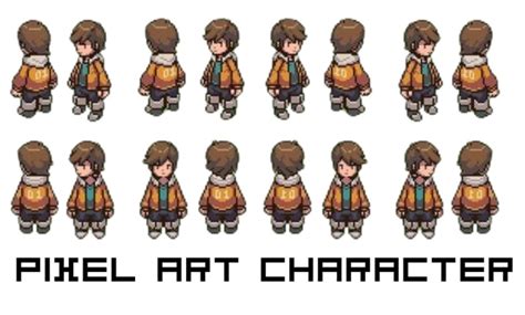 Create Pixel Art 2d Game Character Pixel Sprite Sheet Sprite