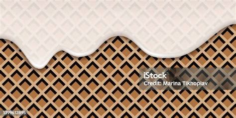 초콜릿 와플에 밀크 크림 웨이브 스플래쉬 액체 흐르는 물방울 우유 물결 모양의 소용돌이 코코아 초코 웨이퍼 질감에 흰색 달콤한 디저트 배경 벡터 일러스트 레이 션 3차원